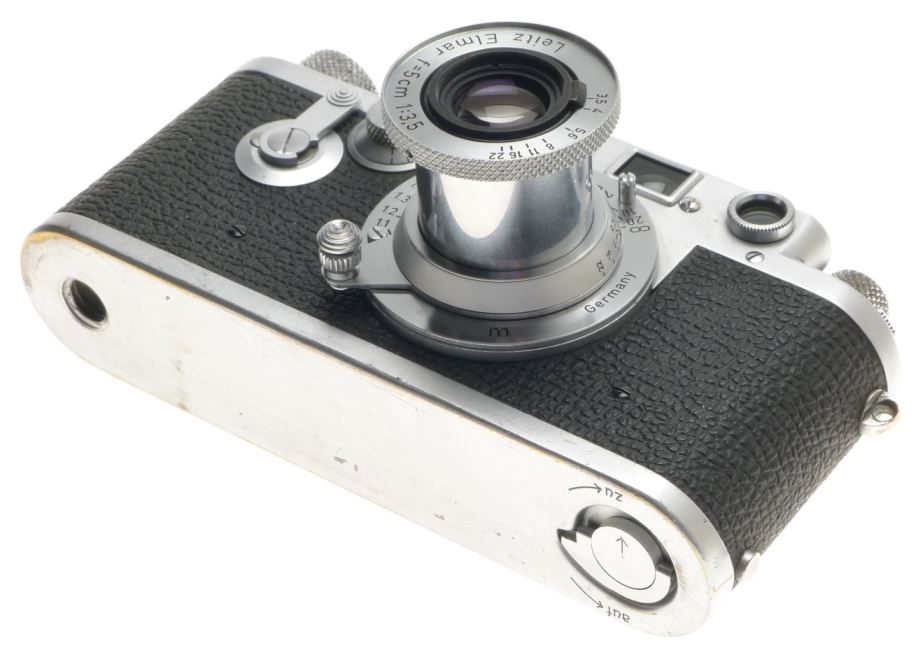 SELF TIMER 3F LEICA IIIF CAMERA CHROME ELMAR 1:3.5/50mm LENS f=5cm ...